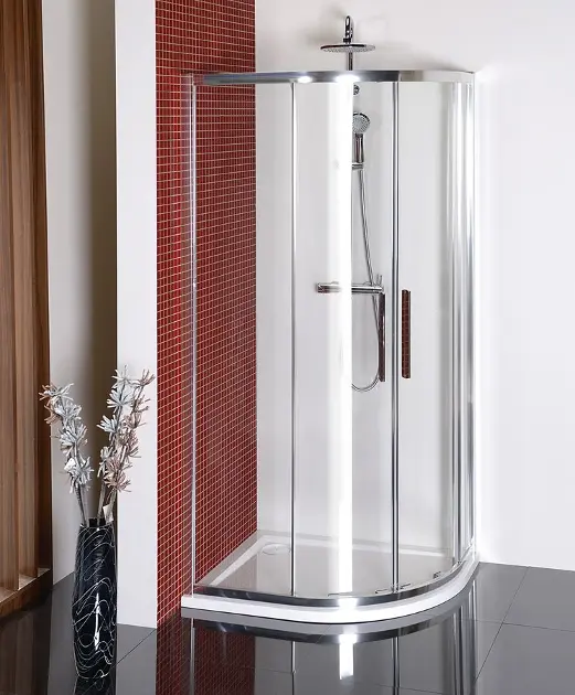 Polysan Lucis Line - Kwartronde douchewand, 90x80 cm, helder glas ...