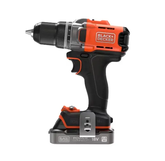 BLACK+DECKER Náradie - 18V AKU vŕtací skrutkovač, 1x aku 2,0 Ah Li-Ion, nabíjačka BCD382D1XC-QW ...