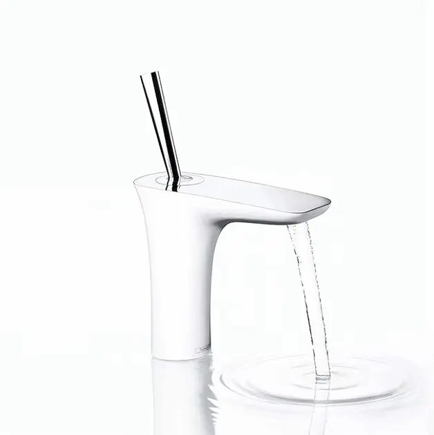 Hansgrohe PuraVida - Mitigeur de lavabo 110 avec vidage, blanc/chrome ...