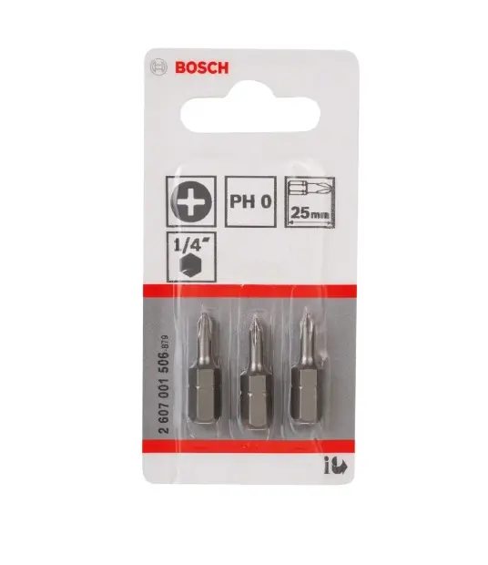 Bosch Zubehör - PH0 Bit-Set, Länge 25 mm, 3-tlg. 2607001506 | Sanitino.de