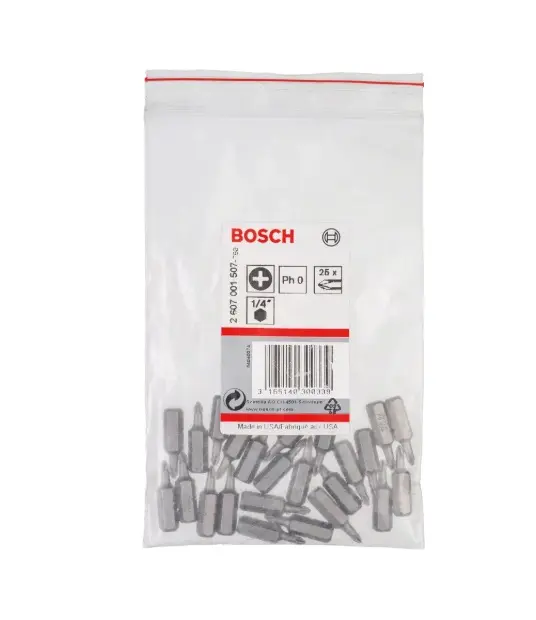 Bosch Zubehör - PH0 Bit-Satz, Länge 25 mm, 25 Stück 2607001507 ...