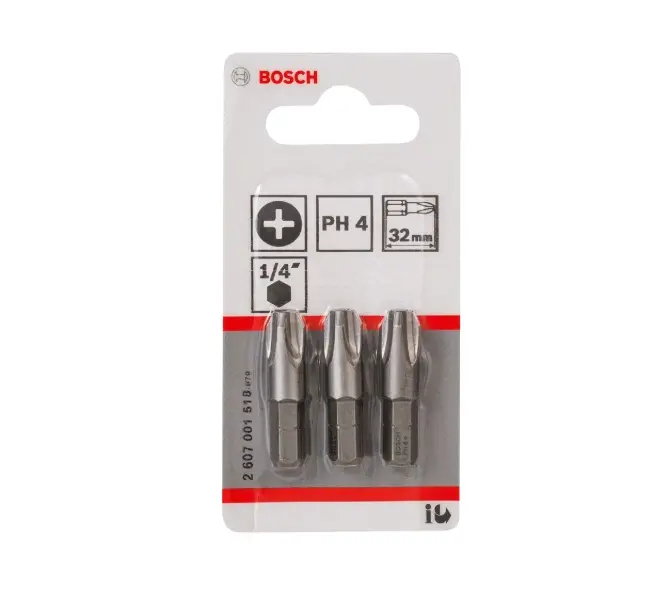 Bosch Zubehör - PH4 Bit-Set, Länge 32 mm, 3-tlg. 2607001518 | Sanitino.de