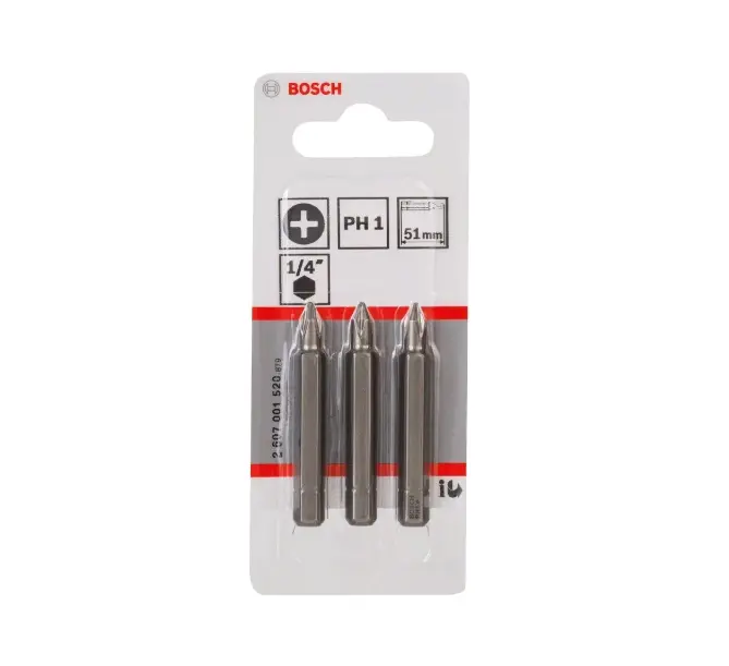 Bosch Zubehör - PH1 Bit-Set, Länge 51 mm, 3-tlg. 2607001520 | Sanitino.de