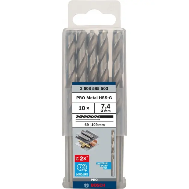 Bosch Příslušenství - Sada vrtáků do kovu, 7,4x109 mm, 10 ks 2608585503 | Sanitino.cz
