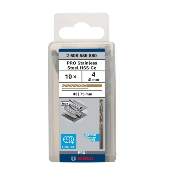 Bosch Příslušenství - Sada vrtáků do kovu, 4x75 mm, 10 ks 2608585880 | Sanitino.cz