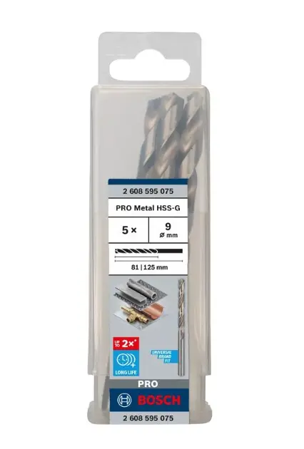 Bosch Příslušenství - Sada vrtáků do kovu, 9x125 mm, 5 ks 2608595075 | Sanitino.cz