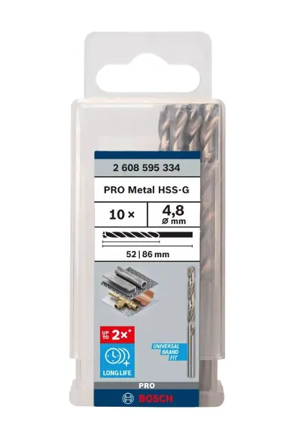 Bosch Příslušenství - Sada vrtáků do kovu, 4,8x83 mm, 10 ks 2608595334 | Sanitino.cz