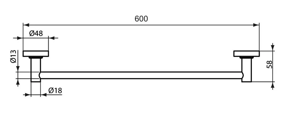 Ideal Standard IOM - Handtuchhalter 60 cm, chrom A9118AA | Sanitino.de