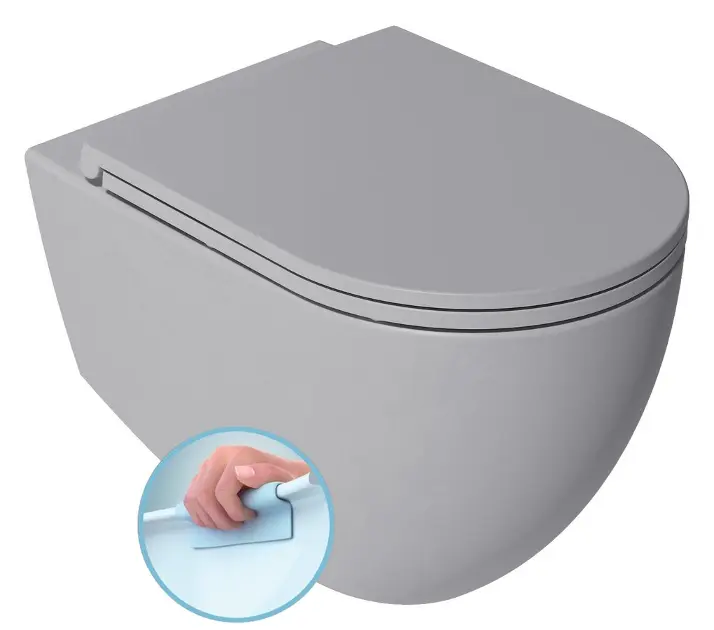 Sapho Infinity - Hangend toilet, Rimless, stone grey 10NF02001-2V ...