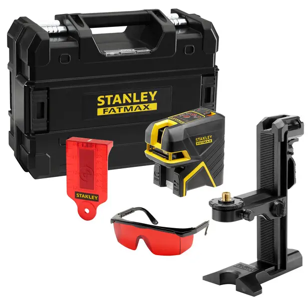 Stanley - Laser à croix et à point avec accessoires, rouge, portée 50 m ...