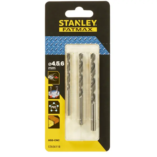 Stanley Accessories - 3-piece metal drill bit set STA56118-XJ ...