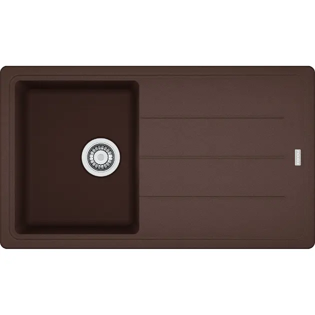 Franke Basis - Évier en fragranit BFG 611-86, 86x50 cm, marron foncé ...