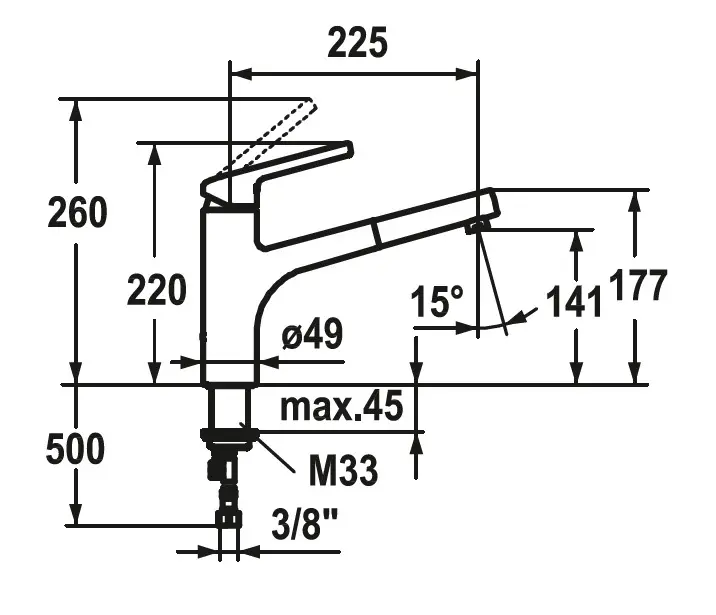 Franke KWC - Keukenkraan Luna-E, chroom 115.0457.316 | Sanitino.nl