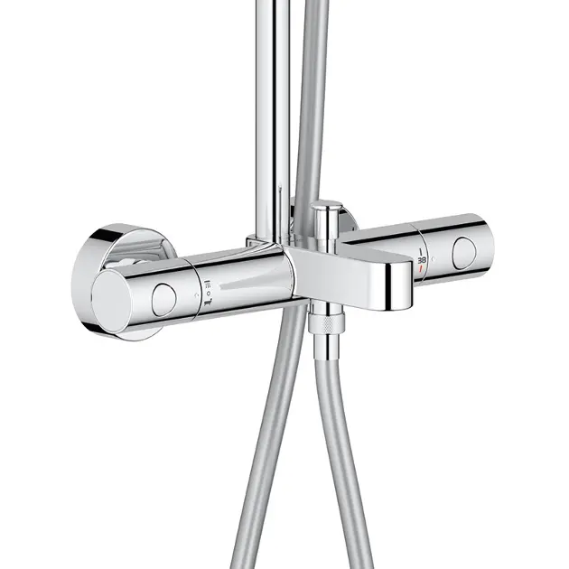 Grohe Tempesta Cosmopolitan - Duschsystem 210 mit Thermostat-Badewannenarmatur, Chrom 26223001 ...