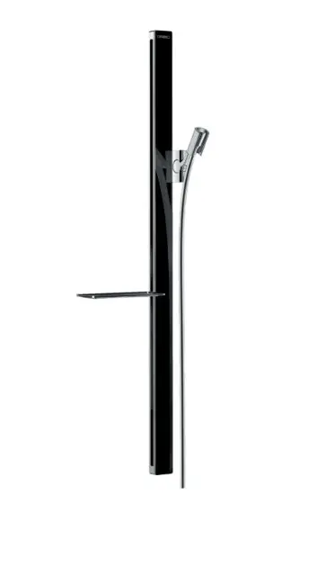 Hansgrohe Unica'E - Barra de ducha 90 cm, con manguera de ducha, negro ...
