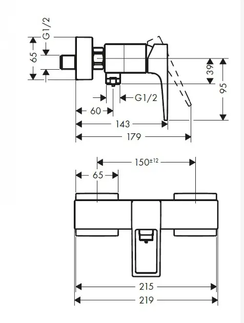 Hansgrohe Metropol - Mitigeur de douche, chrome 74560000 | Sanitino.fr