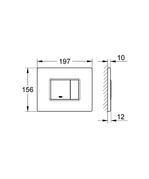 Grohe Skate Cosmopolitan - Bedieningsplaat, geborsteld nikkel 38732EN0 ...