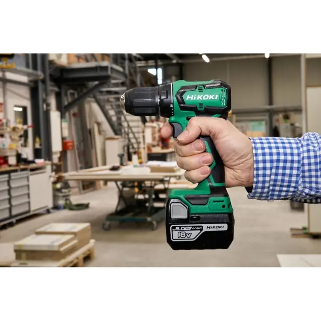 HiKOKI Unelte - Mașină de înșurubat și de găurit pe acumulator de 18V, 2x baterie 5,0 Ah Li-Ion ...