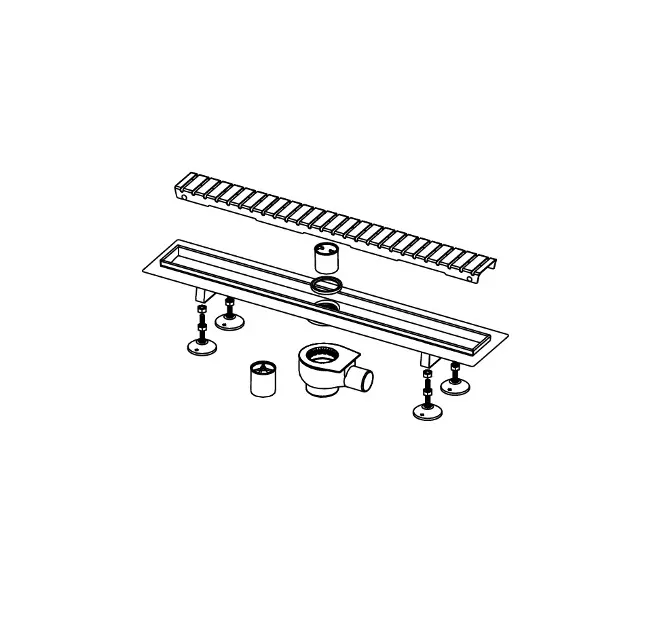 Tece Linus - Duschrinne 80 cm, mit Rost, Edelstahl gebürstet 15100089 | Sanitino.de
