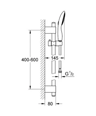 Grohe Power&Soul - Sprchová súprava Rain, 2jet, 60 cm, chróm 27757000 ...