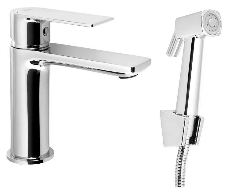Aqualine - Umyvadlová baterie s bidetovou sprchou, chrom SK401 ...