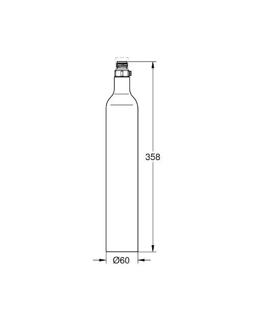 Grohe - Karbonizační lahev CO2 425 g, 4 ks 40422000ROZ1 | Sanitino.cz