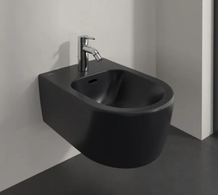 Villeroy & Boch Skyla - Závesný bidet 530x370 mm, s prepadom, otvor na ...