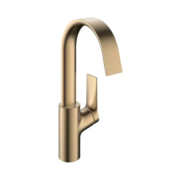 Hansgrohe Vivenis - Baterie lavoar cu pipă pivotantă, EcoSmart, bronz ...