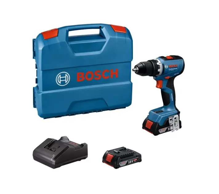 Bosch - Perceuse-visseuse sans fil 18V GSR 18V-65, 2 batteries 2,0 Ah Li-Ion, chargeur ...