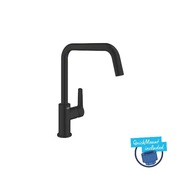 Grohe QuickFix Start - Mosogató csaptelep, matt fekete 1012422430 | Sanitino.hu