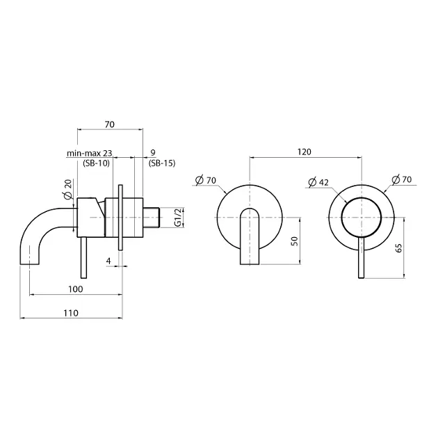 Sapho Ultramix - Umyvadlová baterie pod omítku, 2-otvorová instalace, s tělesem, chrom UT110 ...
