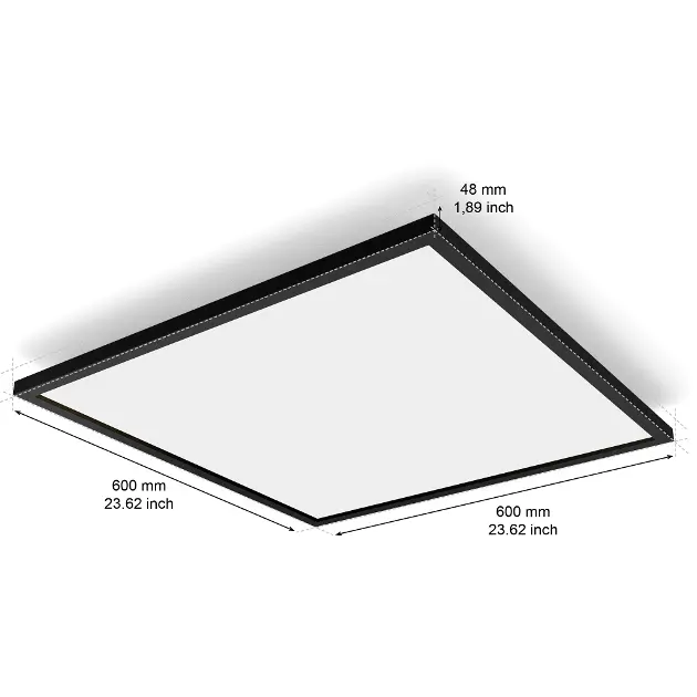 Philips Hue Aurelle - Inteligentny panel LED sufitowy, 60x60 cm, czarny ...