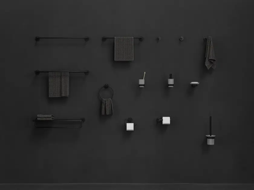 Ravak Kona - Gancho doble, negro mate X07P1300 | Sanitino.es