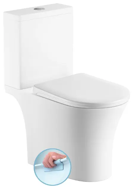 Aqualine Vito - WC monobloc, evacuare vario, Rimless, alb PB105WR ...