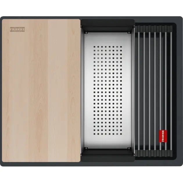 Franke Kubus 2 Pro - Fragranit-Spülbecken KNG PRO 110-52, Onyx 125.0757 ...