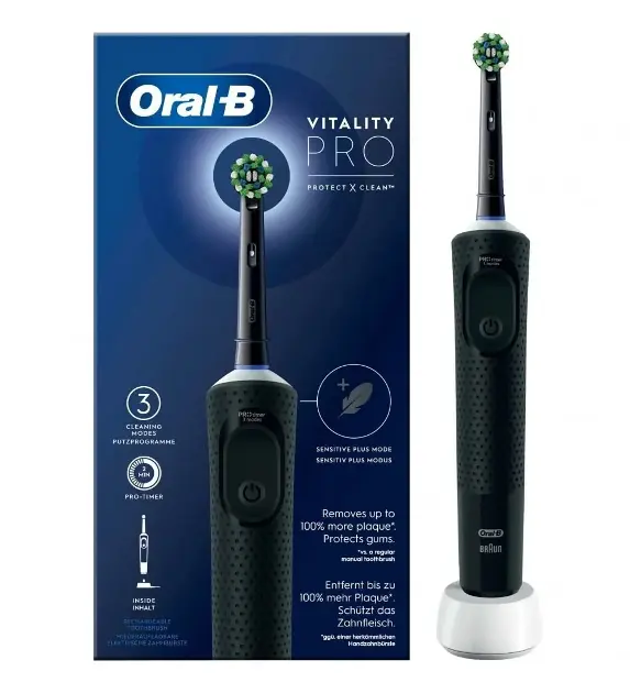 Oral-B - Elektrische Zahnbürste Vitality Pro, schwarz 4210201427063 ...