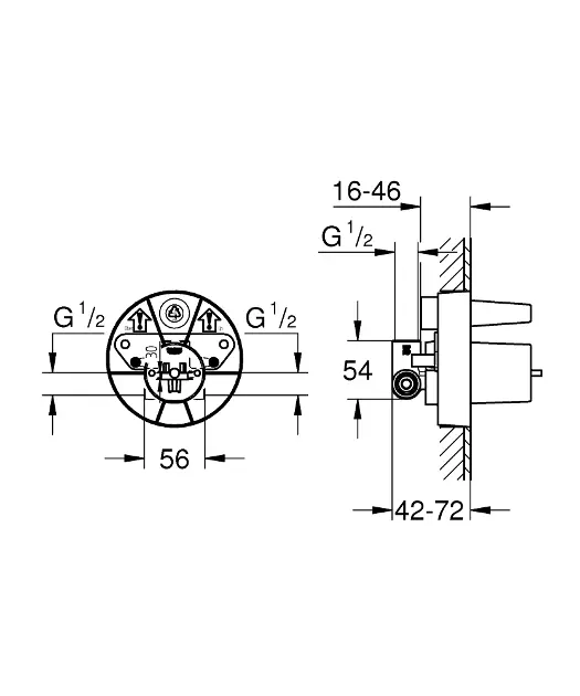 Grohe Euroeco - Cuerpo de montaje empotrado para grifo monomando ...