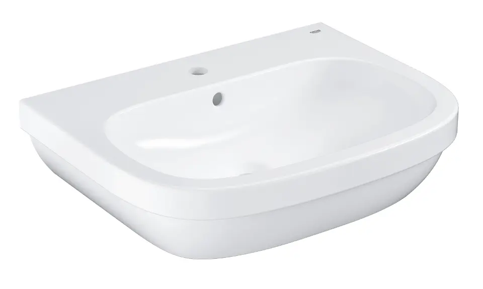 Grohe Euro Ceramic - Wastafel met overloop, 65x52 cm, PureGuard, wit ...