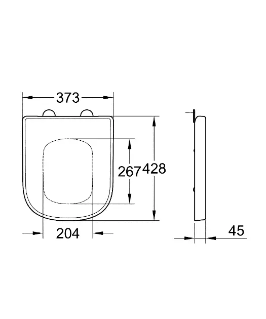 Grohe Euro Ceramic - WC doska kompaktná, so sklápaním SoftClose ...