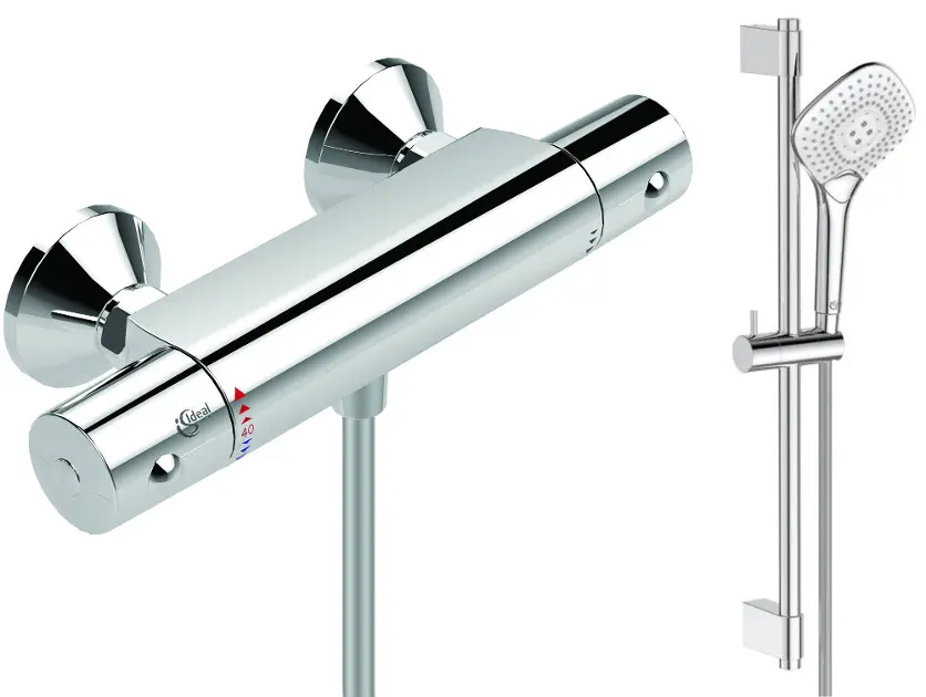 Ideal Standard CeraTherm - Set de douche avec thermostat CeraTherm 50, 3 jets, chrome Therm set4 ...