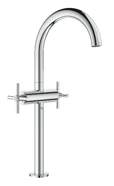 Grohe Atrio - Mitigeur de lavabo avec vidage et tuyau d’écoulement orientable, taille XL, chrome ...