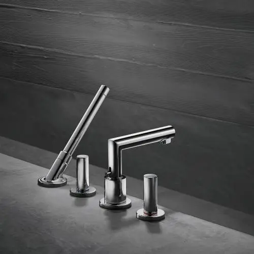 Axor Uno - Wannenarmatur mit Zubehör, 4-Loch Montage, Chrom 45444000 | Sanitino.de