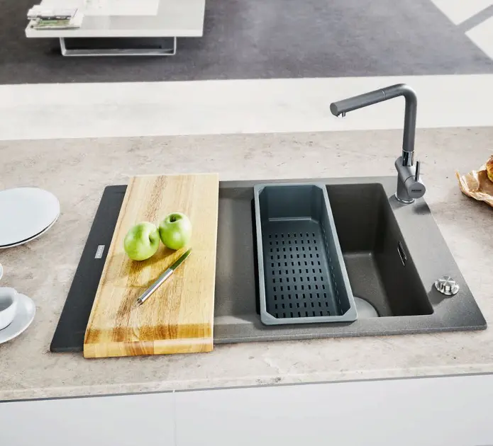 Franke FX - Fragranit Spülbecken FXG 611-78, 78x50 cm, steingrau 114. ...