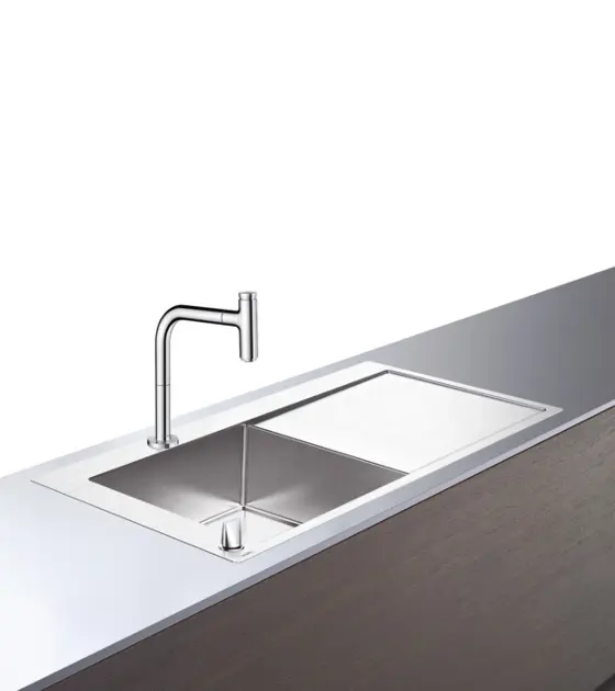 Hansgrohe Abwäschen - Spülen- und Armaturenset C71-F450-12, Chrom ...