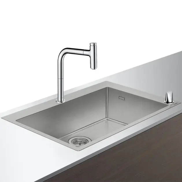 Hansgrohe Abwäschen - Küchenset - Spültisch + Spültischarmatur C71-F660 ...