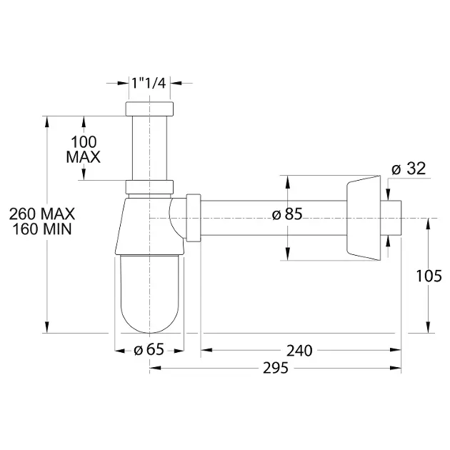 Sapho Sifoane Bonomini - Sifon de lavoar Thermotrap, scurgere 32 mm ...