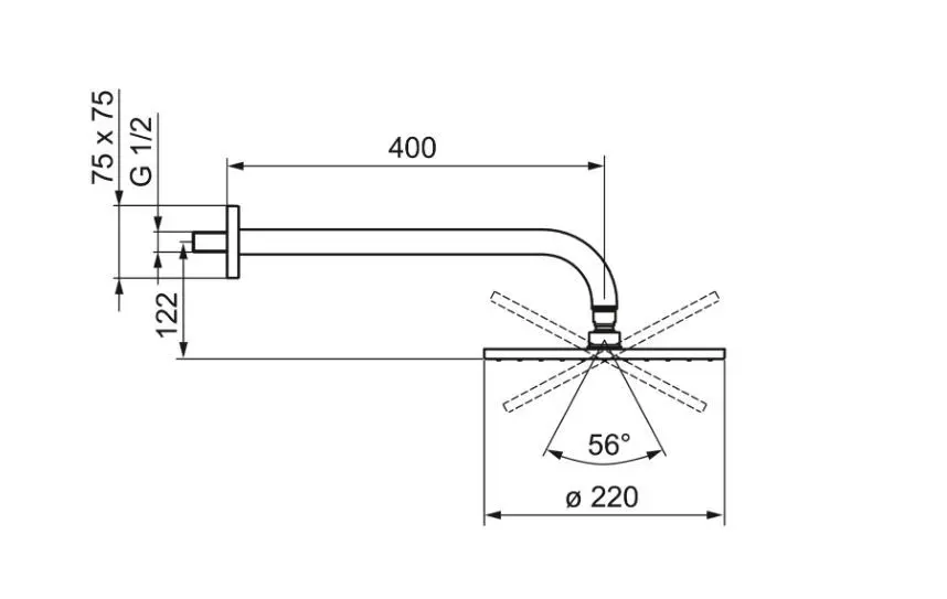 Hansa Designo - Set doccia 220 con miscelatore ad incasso, con ...