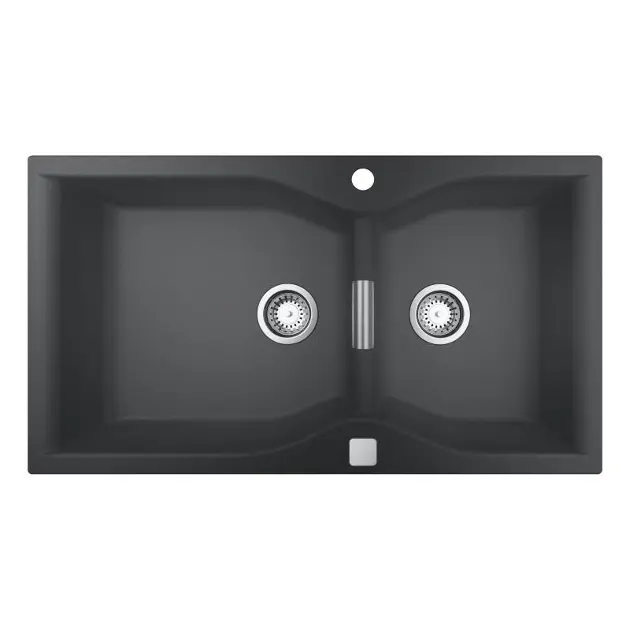 Grohe Drezy - Kompozitný drez K700 s odtokom, 90x50 cm, granitová sivá ...