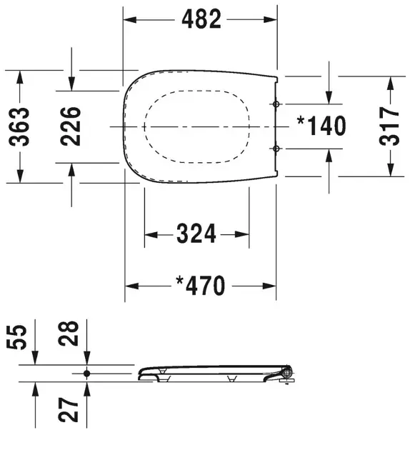 Duravit D-Code - WC-Sitz mit Absenkautomatik SoftClose, Alpinweiß ...