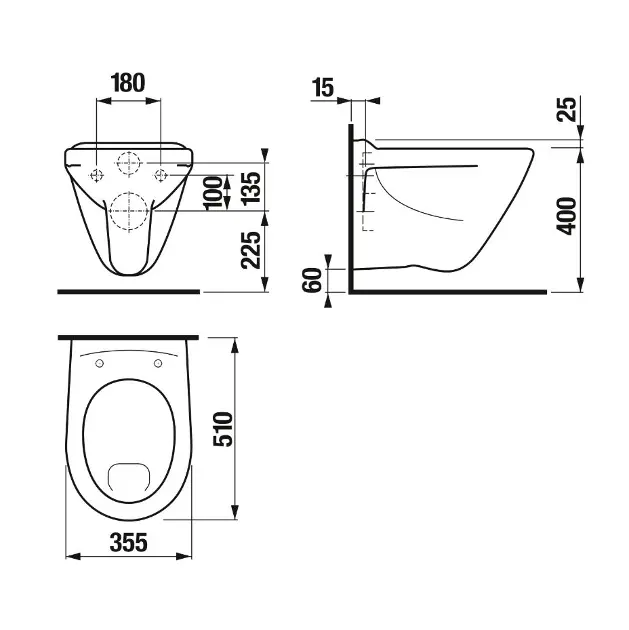 Jika Profil - Wand-WC, weiß H8202280000001 | Sanitino.de